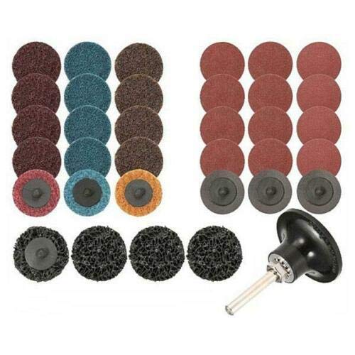 35Pc Sanding Discs Set, 2" Type R Roll Lock Discs Pads Sanding Roloc ...