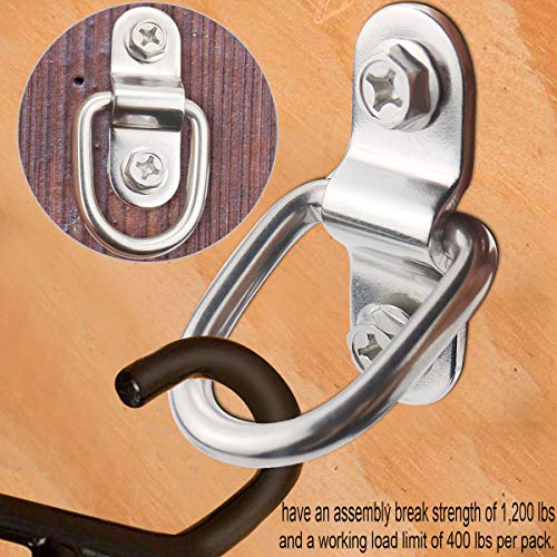 TooTaci 4 Pack D Ring Tie Down Anchors Lashing Rings, 1/4'' D-Rings Anchor 1200 lbs Capacity ...