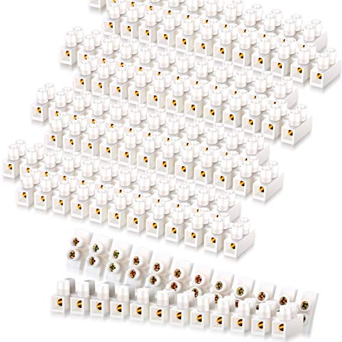 Terminal Block White Screw Terminal Connector Dual Row Electric Barrier ...
