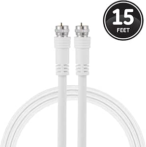 Amazon.com: GE RG6 Coaxial Cable, 15 ft. F-Type Connectors, Double ...