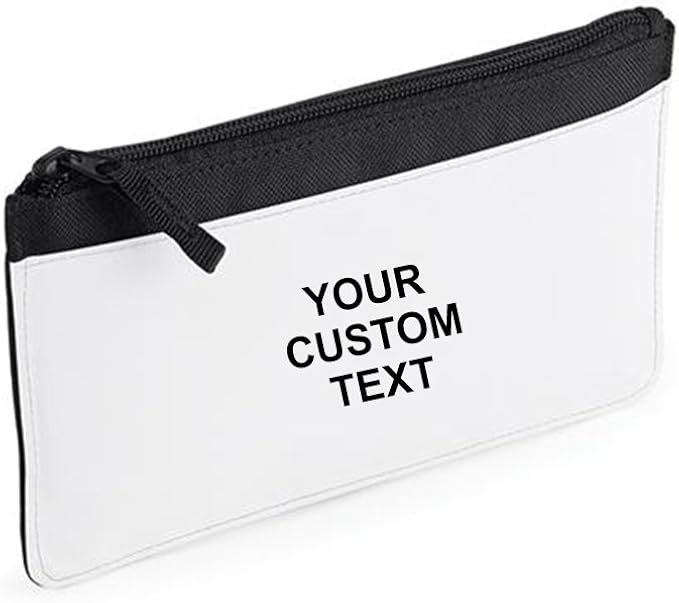 BG944 Personalised Sublimation Pencil Case BAG, CUSTOM TEXT BAG BLACK ...