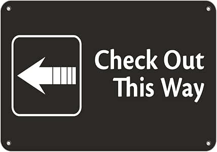 Amazon.com : Check Out This Way with Left Arrow Feature Department ...