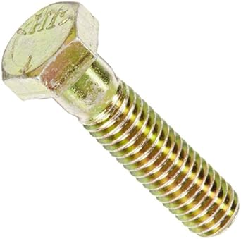 Amazon.com: Steel Hex Bolt, Grade 5, Zinc Yellow-Chromate Plated Finish ...