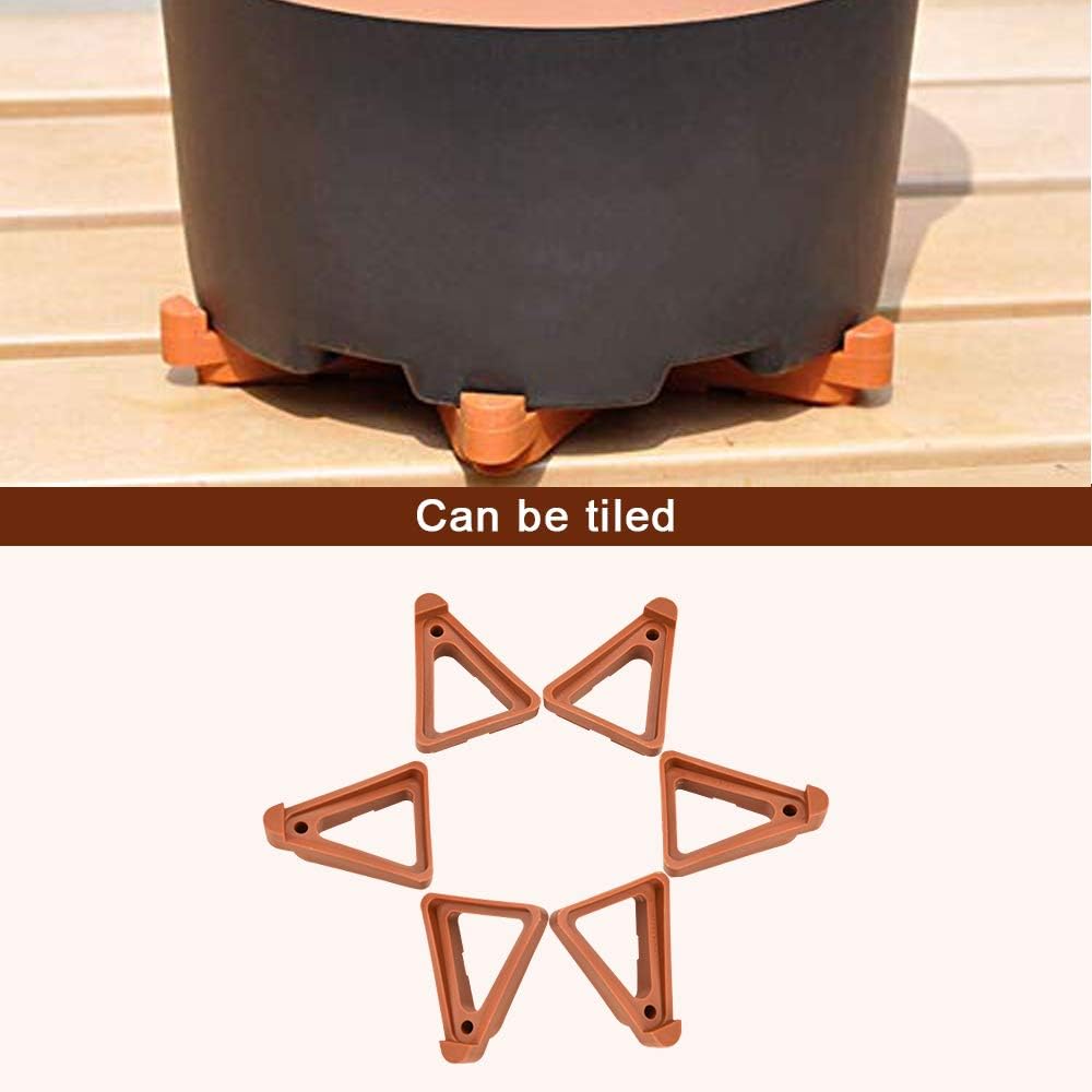 12 PCS Plant Flower Pot Feet Invisible Flower Pot Risers PP Plastic Pot ...