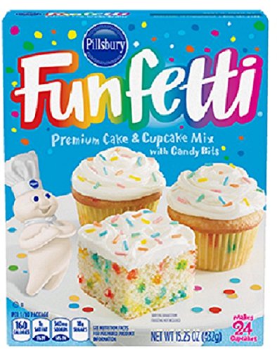 Pillsbury Funfetti Premium Cake Cupcake Mix With Candy Bits 432g Box
