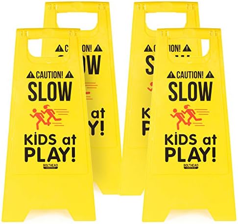 Caution Slow Kids at Play Child Safety & Slow Down Signs | Double-Sided ...