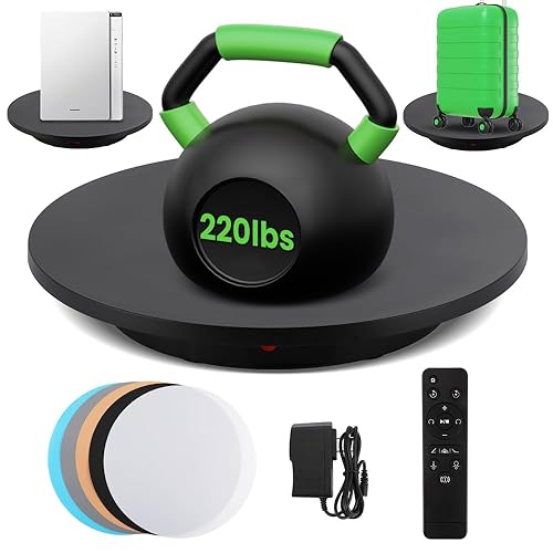 Photography Turntable 16.5inch/220lb Motorized Rotating Display Stand ...