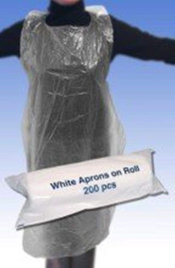 White Disposable Aprons - Roll of 200: Amazon.co.uk: Kitchen & Home