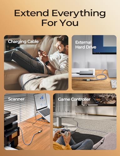 AINOPE 10FT USB Extension Cable,USB Extender,USB 3.0 Extension Cable ...