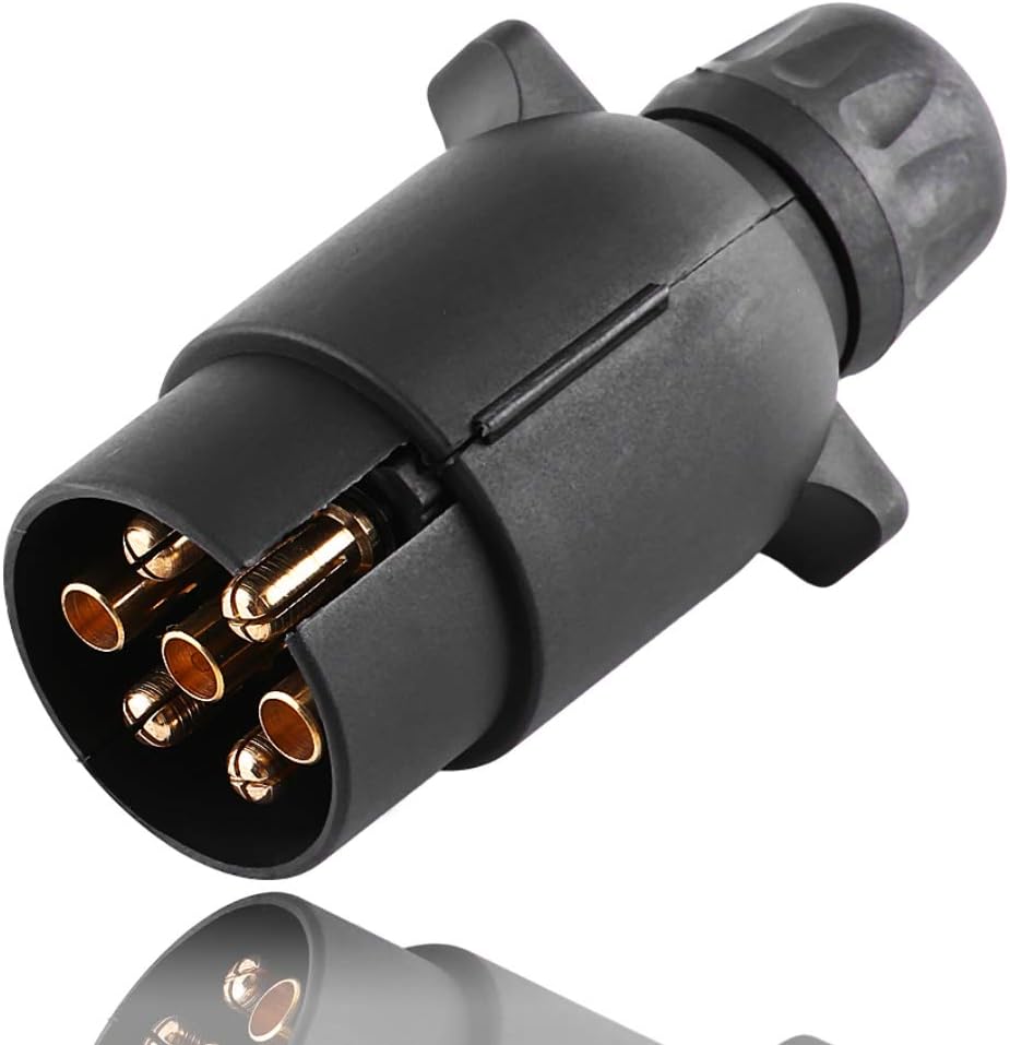 Trailer Plug 12V 7 Pin Electric Trailer Plug N-Type 7-Pole Wiring ...