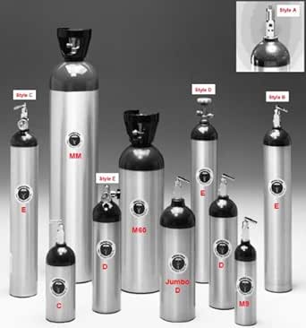 Amazon.com: Aluminum oxygen tanks (Empty) 164 Liters POST VALVE A Size ...