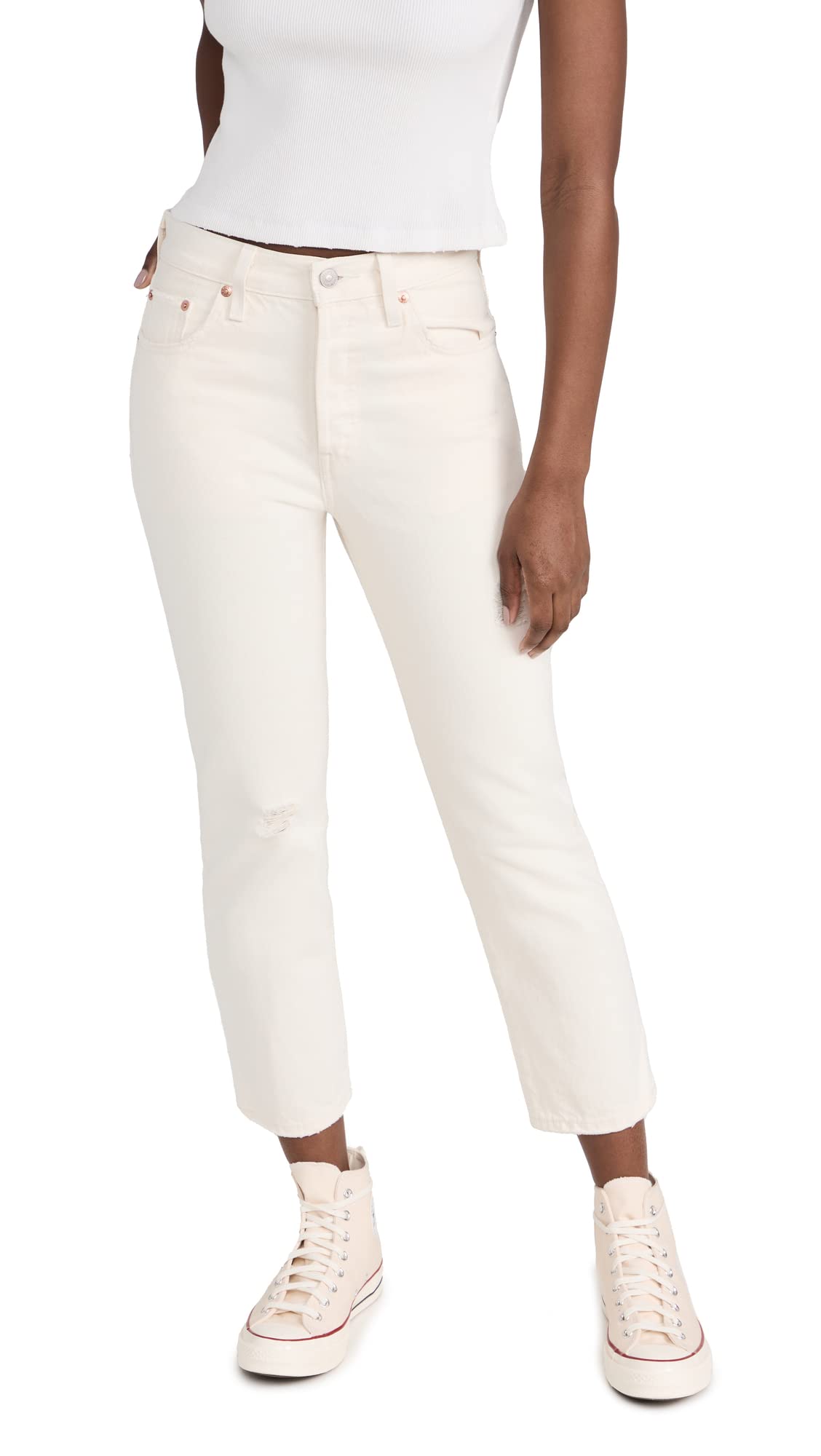Levi's Premium Crop Jeans 501 Luxor Ra Waterless 100 Cotton Women's 24 ...