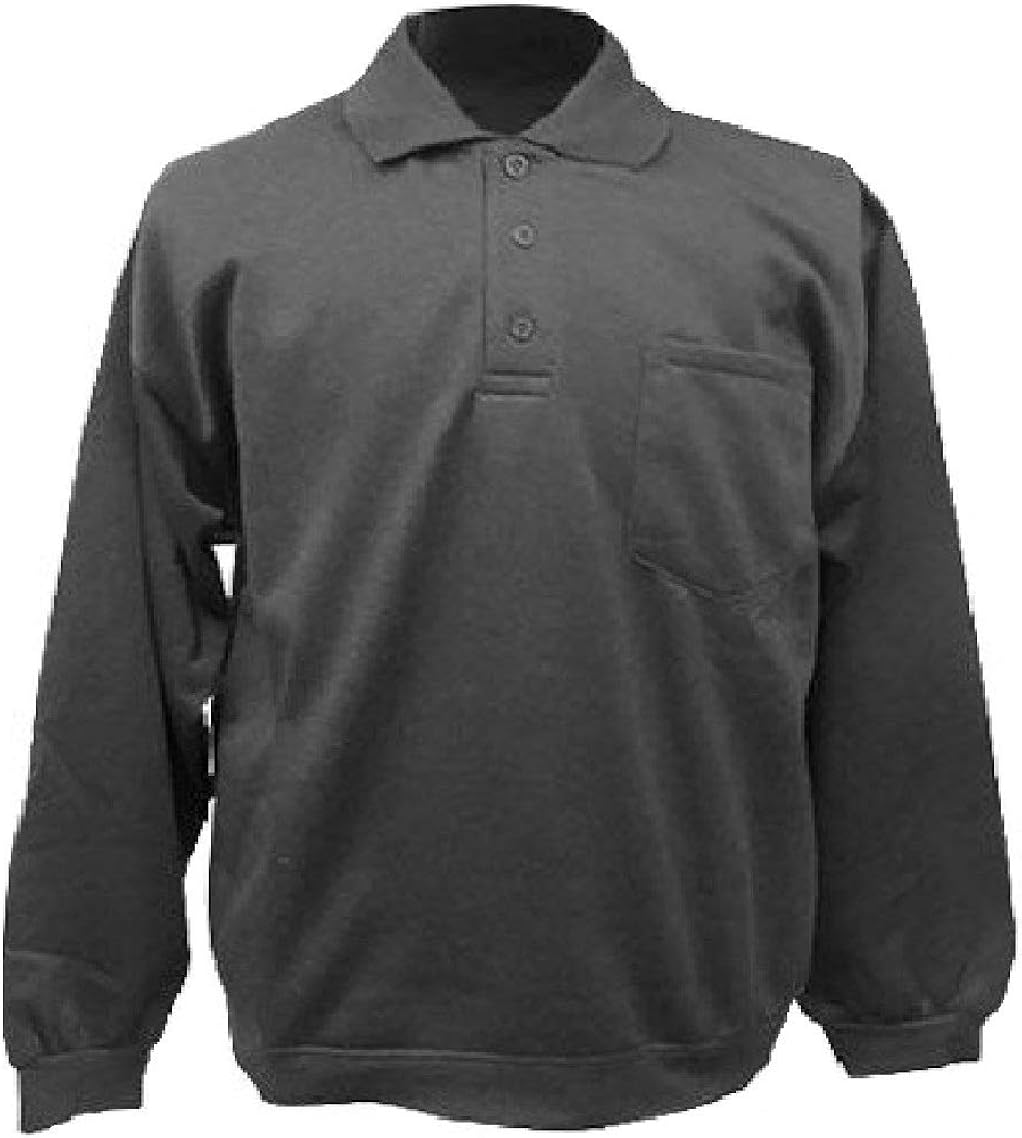 Mens Fleece Sweatshirt With 3 Button Closure Front Pocket (XX-Large ...