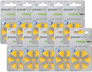 Amazon.com: Varta 60 x Powerone p10 Mercury Free hearing aid battery: Health & Personal Care