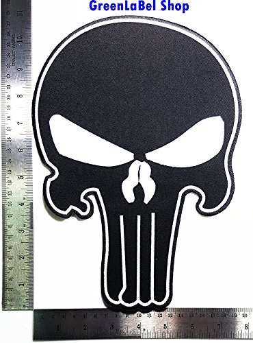 Buy Big Large Jumbo Punisher Skull walked Hero War Biker Patch Logo Sew Iron on Embroidered ...