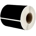 Amazon.com : 2" x 3" Black Rectangle Color Coding Labels - Square Color ...