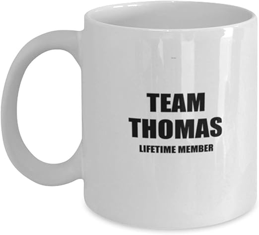 Amazon.com | THOMAS Family - Team THOMAS Lifetime Member Coffee Mug ...
