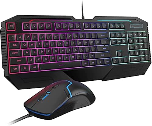 TEWELL Gaming Keyboard and Mouse Combo, RGB Keyboards with Wrist Rest ...
