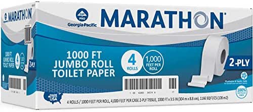 Amazon.com: Marathon Jumbo Roll 100% Recycled Bath Tissue Toiler Paper ...