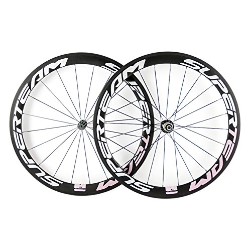 Buy 700c Matte 50mm Road Bike Clincher Bicycle Wheelset Carbon Wheels ...
