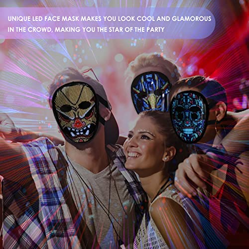 PULOUX Led Mask play HD video With WIFI ShiningRGB Programmable,for ...