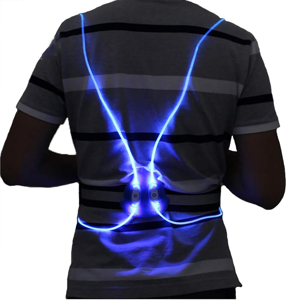 LED Reflective Vest,LED Chest Strap,Unisex Luminous Safety Gear LED ...