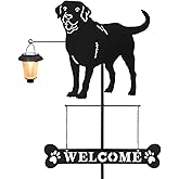 Amazon.com: BAYN Solar Rottweiler Silhouette Dog Breed Welcome Sign ...