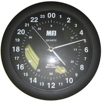 Amazon.com: Trintec 24 Hour Military Time Zulu Time Wall Clock 14 ...