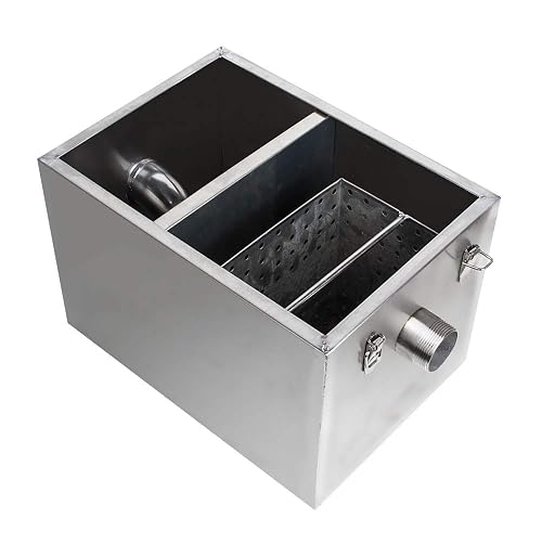 Grease Trap,Stainless Steel Grease Trap Interceptor Set Detachable ...