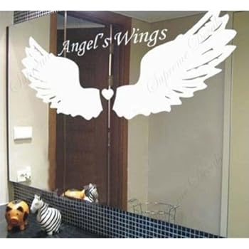 Amazon.com: Custom Color PopDecals - Angel's Wings - removable vinyl ...