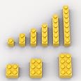 Amazon.com: YUJHITP 100 Piece Yellow Bricks Bulk Assortment Pack, 9 ...