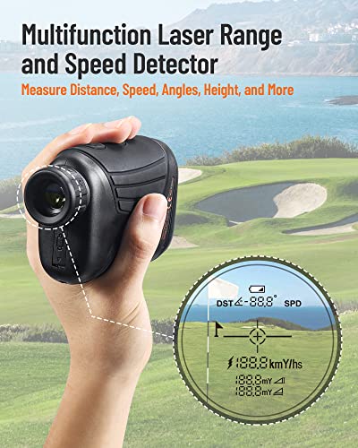 ENGiNDOT Golf Rangefinder 900 Yards 7X Magnification Rechargeable Laser ...