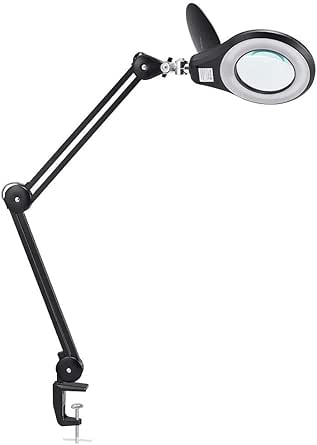 LED Magnifying Lamp, PHIVE Daylight Bright Magnifier Desk Lamp ...
