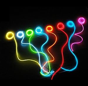 9ft Blue Neon Glowing Strobing Electro Luminescent Wire (EL Wire ...