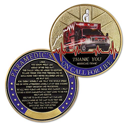 Paramedic's Prayer EMT EMS Challenge Coin in Oman | Whizz Individual Coins