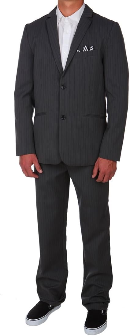 Amazon.com: Volcom Dapper Stone Suit - Men's Dark Grey Stripe, XL: Clothing