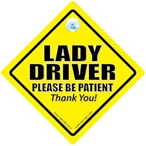 Amazon.com: FUNNY SIGNS iwantthatsign.com Lady Driver, Lady Driver Car ...