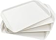 Amazon.com | Lesbin White Plastic Fast Food Serving Trays, 16.9-Inch by ...