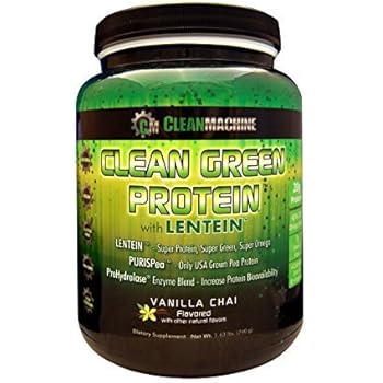 Amazon.com: Clean Machine Clean Green Protein with Lentein - Vanilla ...