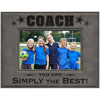 Amazon.com - GIFT COACH PICTURE FRAME ~ Engraved Leatherette Picture ...
