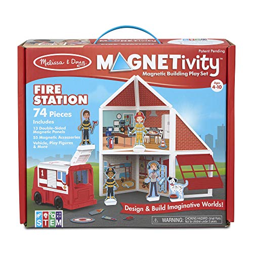 Melissa & Doug Magnetivity Magnetic Tiles Building Play Set – Fire ...
