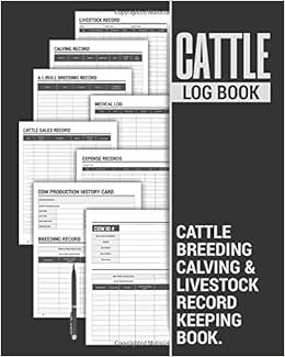 Amazon.com: Cattle Log Book | Cattle Breeding, Calving, and Livestock ...