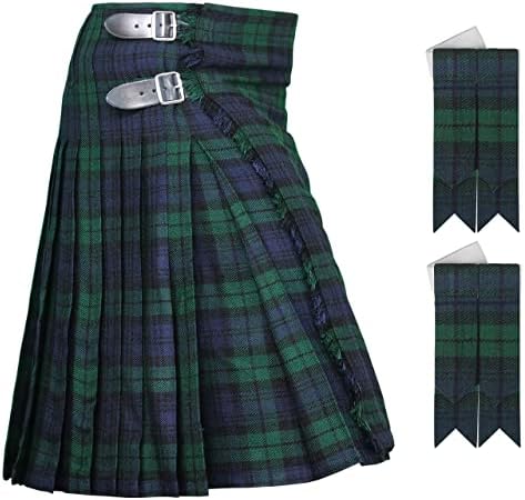 سعر NASTEW Kilt for Men Scottish Traditional Tartan Hand Made Highland Hybrid Kilts with 2 Free ...