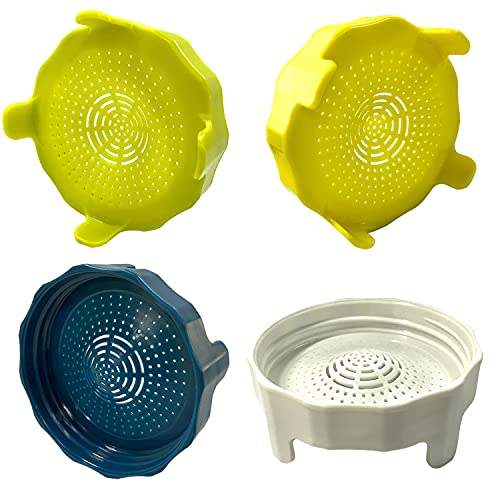 Sprouting Lid, 4 Pack Plastic Sprout Lid Screens for Wide Mouth Mason ...