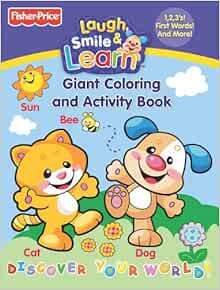 Fisher Price Laugh, Smile & Learn Giant Coloring and Activity Book ...
