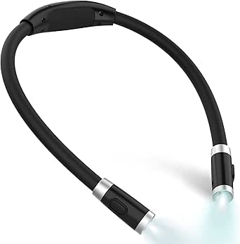Neck Reading Light USB Rechargeable - LEDGLE Book Light for Reading in ...