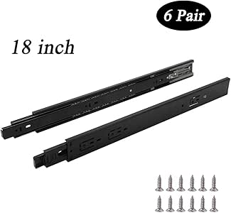 6 Pairs Probrico Furniture Hardware Soft Close Slide Mount Drawer ...