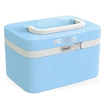 Medical Box, Combination Lock Medicine Box with 7 Separate Compartments ...