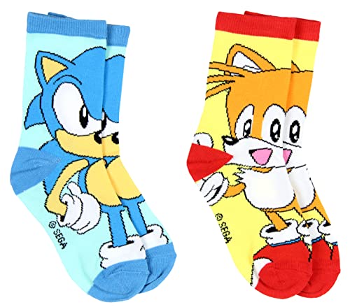 Sega Sonic The Hedgehog Boys' Socks Tails And Sonic Character 2 Pairs ...
