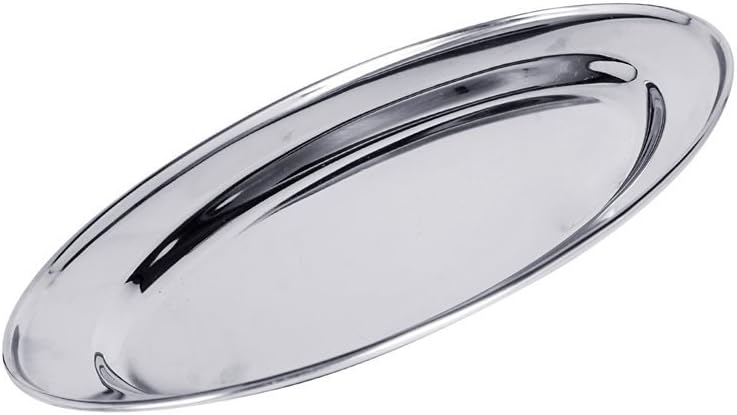 Kosma Stainless Steel Oval Plater | Serving Tray | Meat Dish | Oval ...